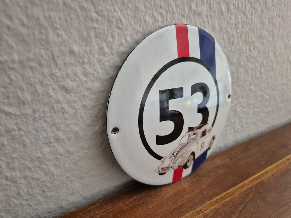 Emailschild Le Mans VW Käfer Herbie 53 Emaille Schild Retro (Neu ...