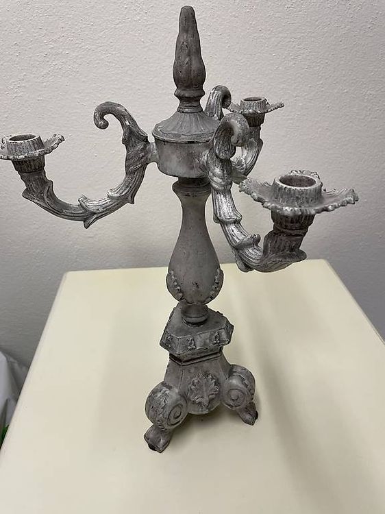 Kerzenständer 3-armig, NEU, Metall, grau (Gebraucht) in Geroldswil für CHF 100 – nur Abholung ...