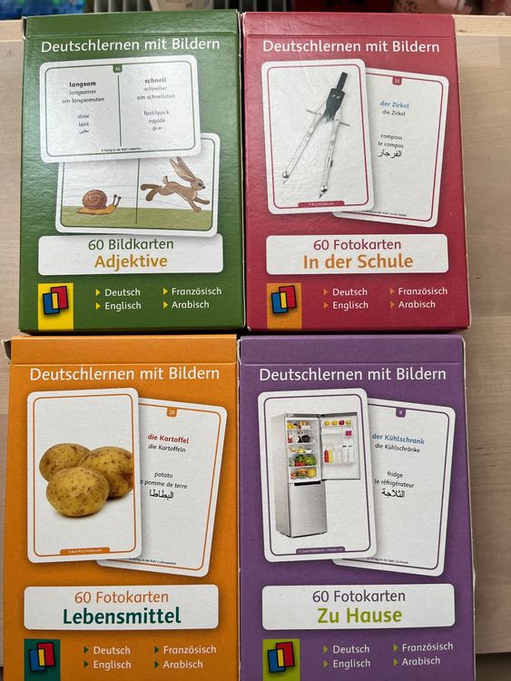 Bildkarten Deutsch lernen - 4 Themenboxen (Neu (gemäss Beschreibung ...