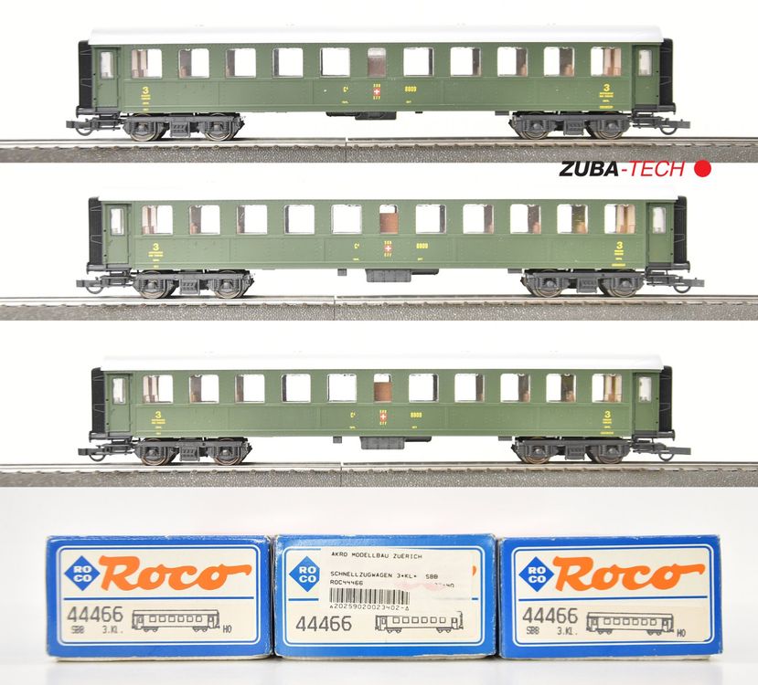 Roco 3x Personenwagen der SBB, H0 GS mit OVP (Gebraucht) in St. Gallen ...
