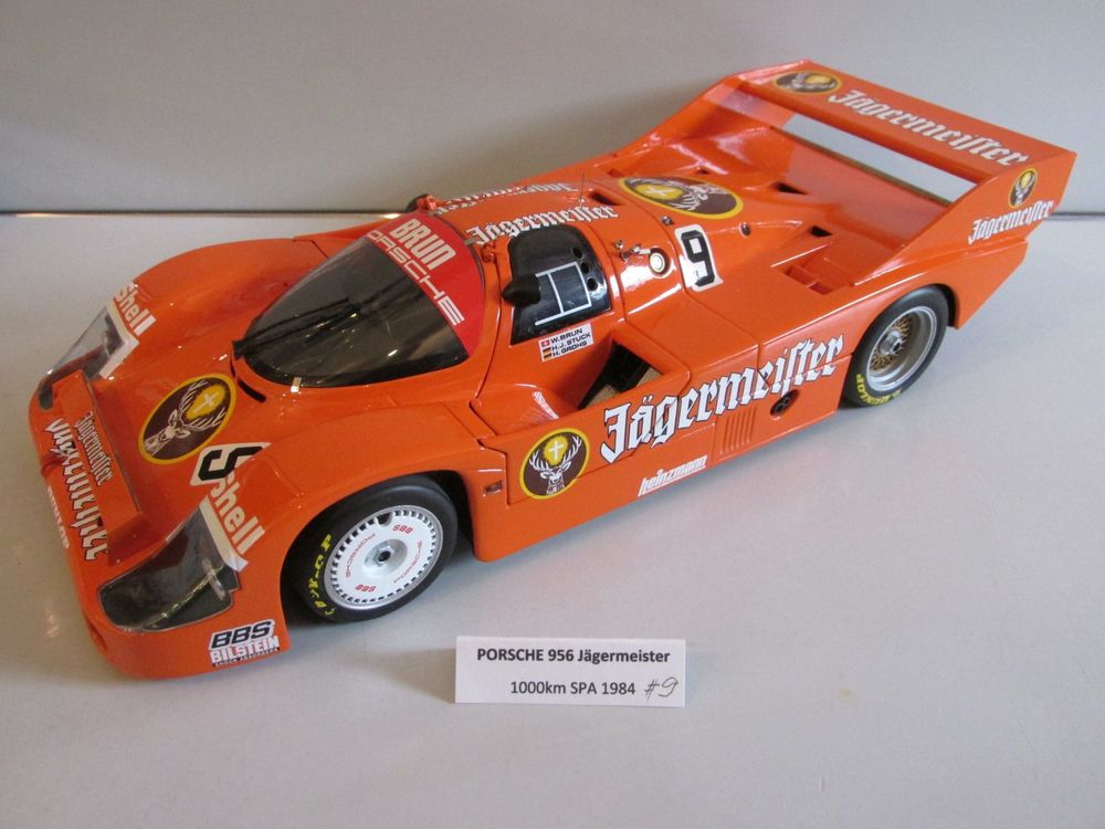 PORSCHE 956C #9 "Jägermeister" 1000km SPA84 MPA 1:18 OVP NEU (Neu ...