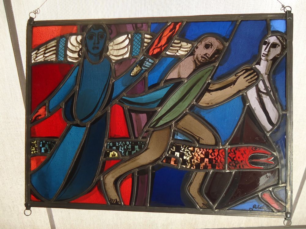 Sakrale Glaskunst ROBERT SCHÄR, Vertreibung aus dem Paradies (Gebraucht) in Davos Platz für CHF ...