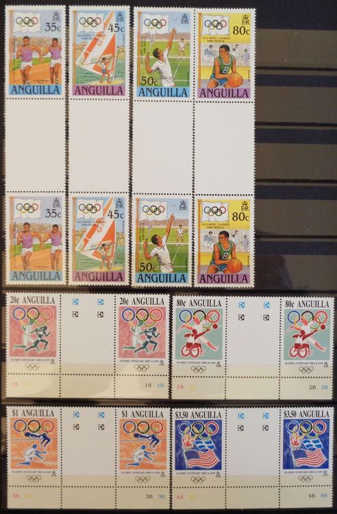 ANGUILLA 1988: Olympiade Seoul, 1996 100 J. Olympiaden ** (Neu (gemäss Beschreibung)) in Zürich ...