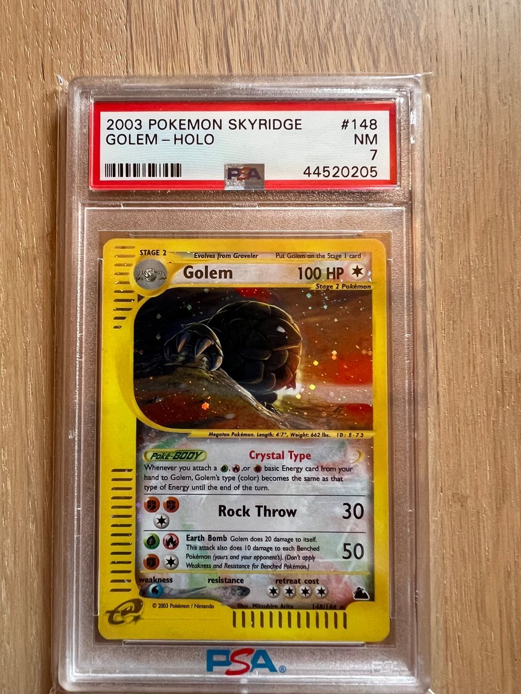 POKEMON SKYRIDGE GOLEM HOLO CRYSTAL SECRET PSA 7 ENGLISH (Gebraucht) in ...