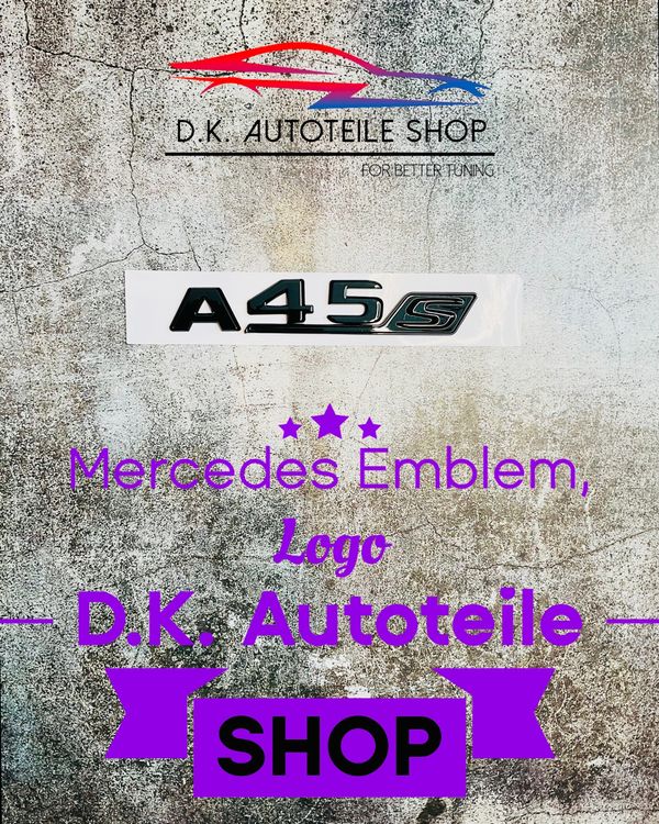 Mercedes AMG A45 S Emblem Logo Schriftzug Neu in Schwarz | Kaufen auf ...