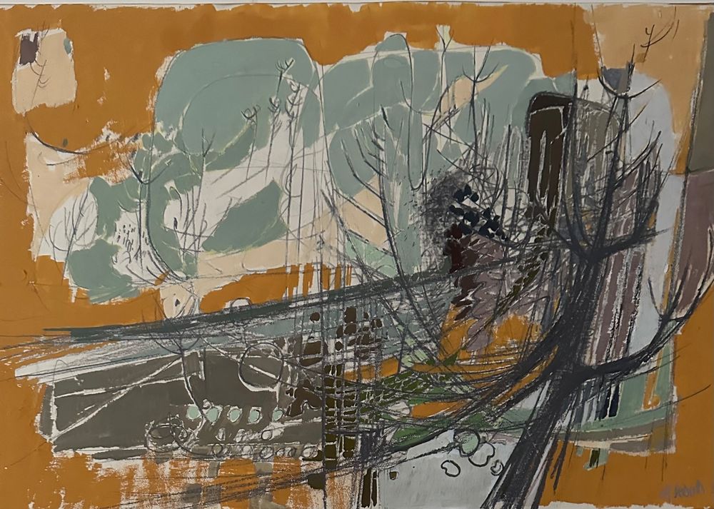 50er Jahre Abstrakte Mischtechnik Unl.Sig (Gebraucht) in Hochdorf für CHF 10 – mit Lieferung auf ...