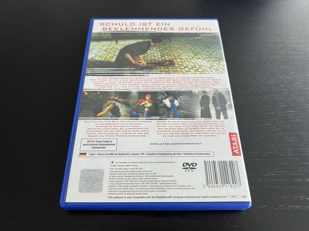 Fahrenheit PS2 - Top Zustand, Kult-Game für Sammler! (Gebraucht) in ...