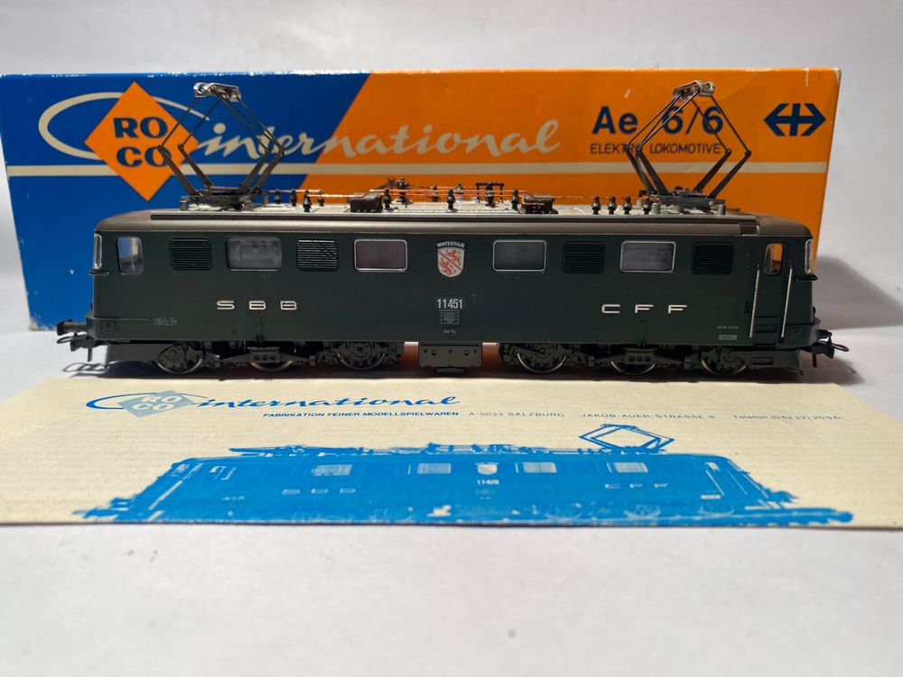 ROCO E-Lok Ae 6/6 grün SBB Winterthur 4195 DC Analog (Gebraucht) in Buchrain für CHF 133 – mit ...