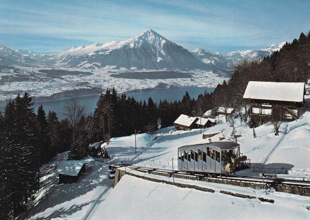 Beatenberg Blick auf den Thunersee und Niesen Funiculaire (Gebraucht) in Cormoret für CHF 3 ...