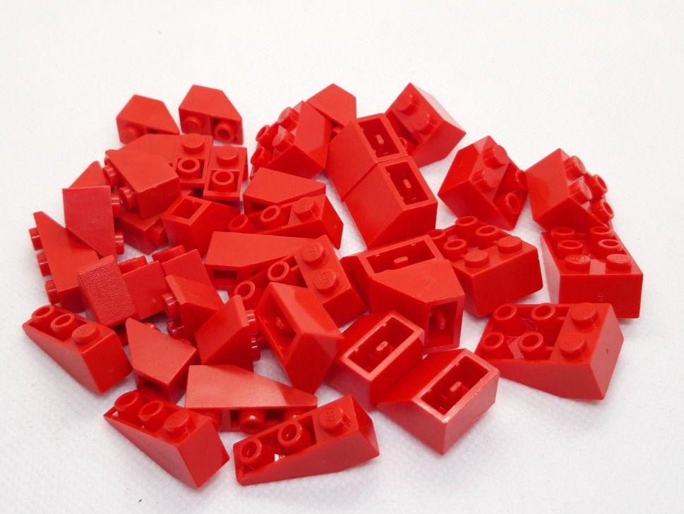 Lego 40 Stk. roof tile inverted (rot) (Gebraucht) in Inwil für CHF 5 ...
