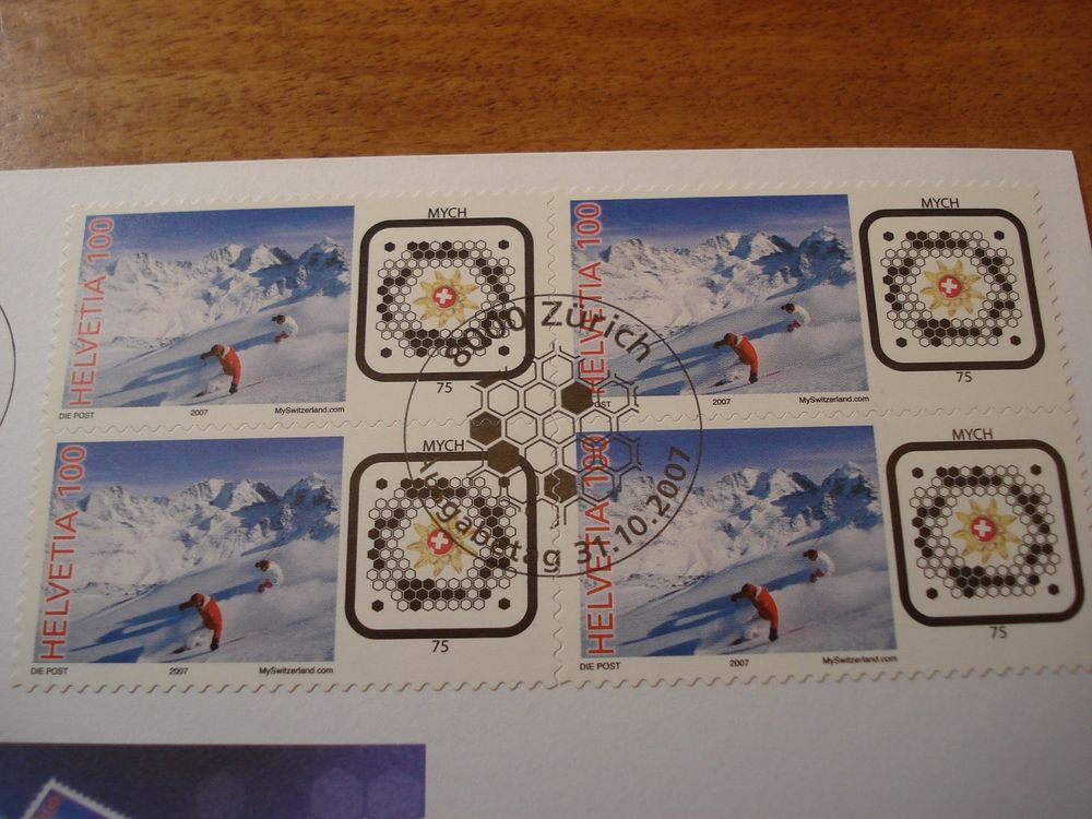 FDC 2007, Link ins Internet, Einzel + 4erblock, 2 Belege (Gebraucht) in ...