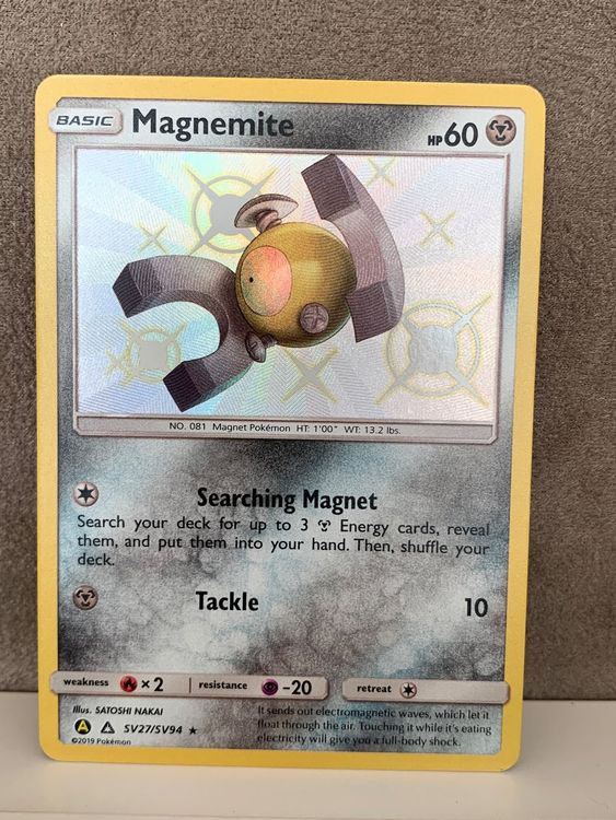 Shiny Magnemite Holo Rare ENG Hidden Fates Pokemon SV27/SV94 | Kaufen ...