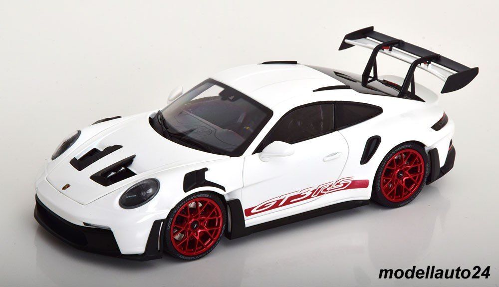 Porsche 911 (992) GT3 RS weiss-rot 2022 / Minichamps 1:18 | Kaufen auf ...