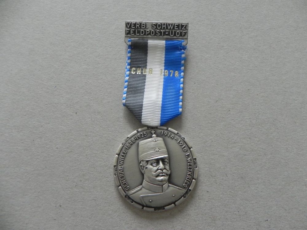 Medaille Schweiz Militär Armee General Ulrich Wille 1. WK (Gebraucht) in Siebnen für CHF 7 – mit ...