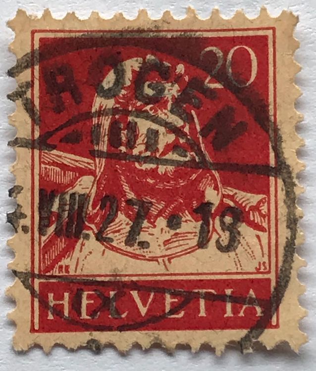 Helvetia Tellbrustbild Vollstempel (Gebraucht) in Aarau für CHF 0.3 – mit Lieferung auf Ricardo ...