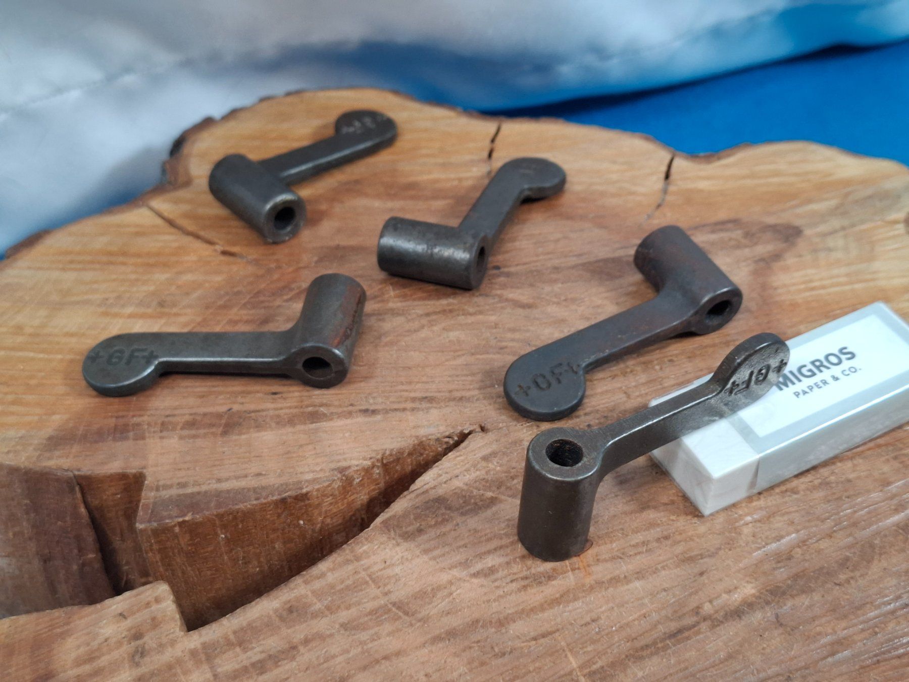 5 antike Fenster Vorreiber, Überschlag 1.4cm (3850#FBS2) (Neu (gemäss ...