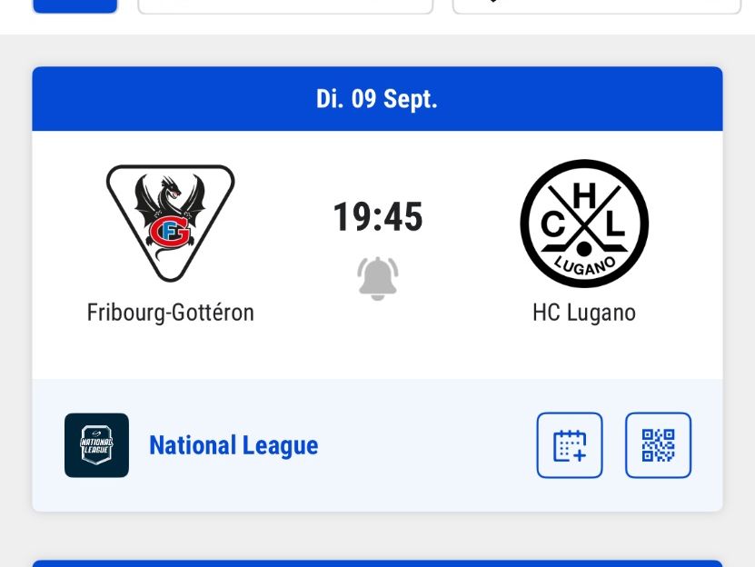 Fribourg-Gottéron vs. HC Lugano 1x Stehplatzticket / debout (Neu (gemäss Beschreibung)) in ...