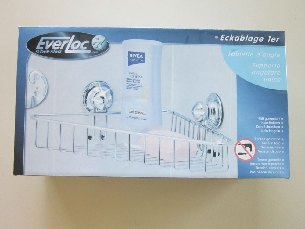 Everloc Eckablage für Dusche, ohne Bohren, Top Zustand! (Neu (gemäss Beschreibung)) in ...