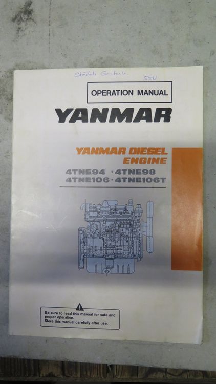 YANMAR Diesel Motoren Baureihe 4TNE Betriebsanleitung | Kaufen auf Ricardo