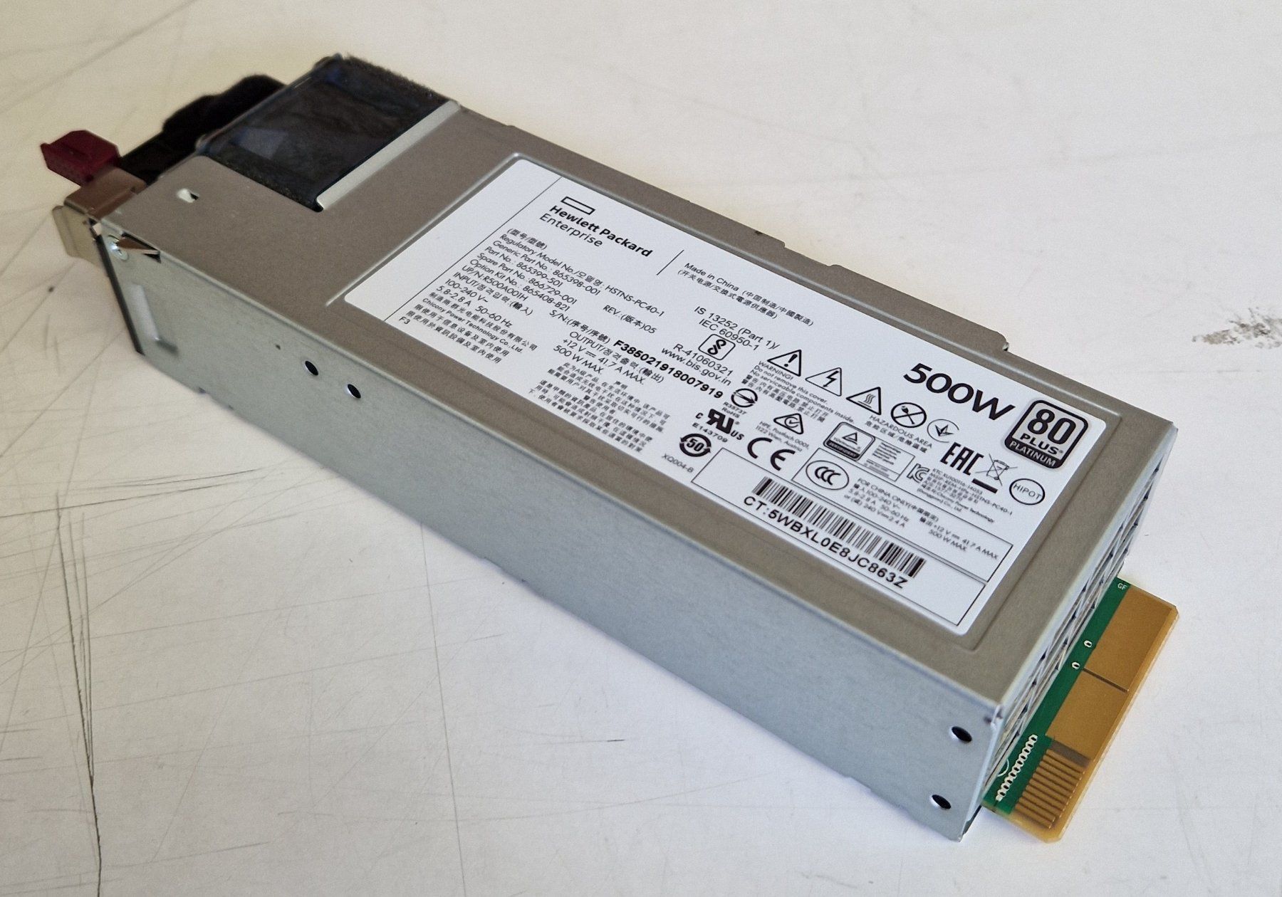 HP Proliant Gen10/Gen11 Netzteil PowerSupply 500W 865399-501 (Gebraucht ...