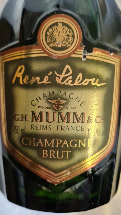 René Lalou Champagne Mumm Brut 1985 | Kaufen auf Ricardo