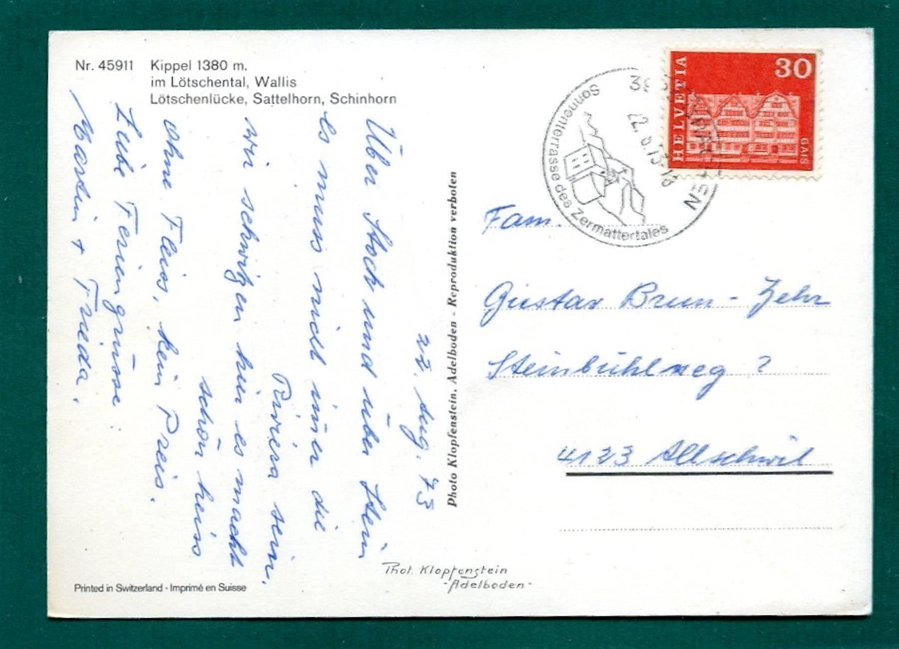 Kippel im Lötschental, 1973 (Gebraucht) in Sargans für CHF 3 – mit Lieferung auf Ricardo kaufen