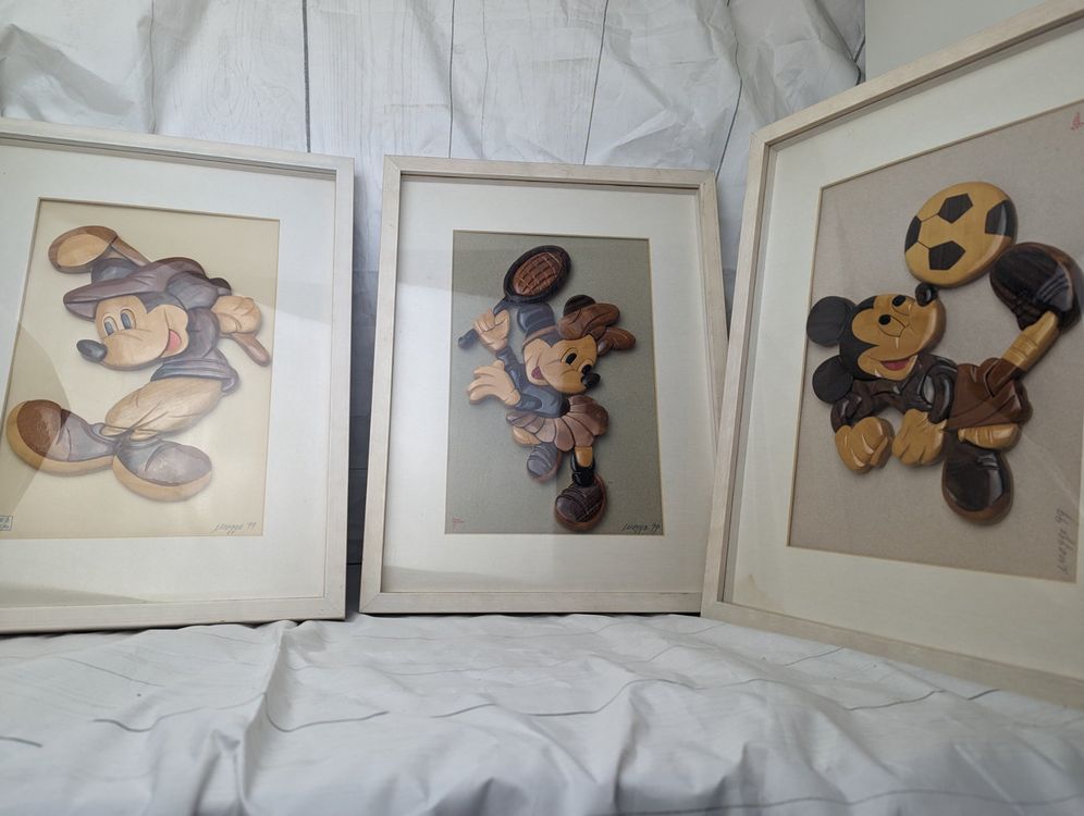 3 Mickey Mouse Disney Bilder Holz gross (Gebraucht) in Baden für CHF 65 ...