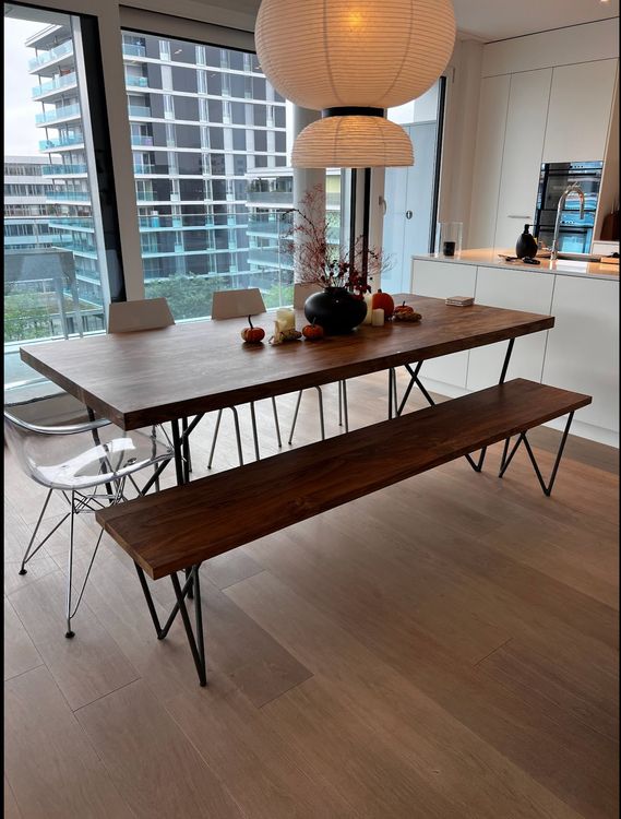 Cb2 Dylan Acacia DINING TABLE and BENCH | Kaufen auf Ricardo