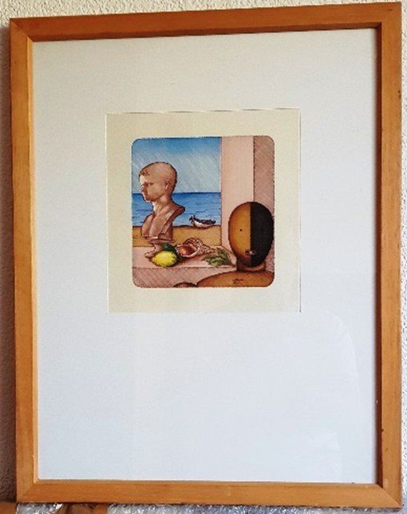 Metaphysische Tuschzeichnung von Vittorio Bruni (Gebraucht) in ...