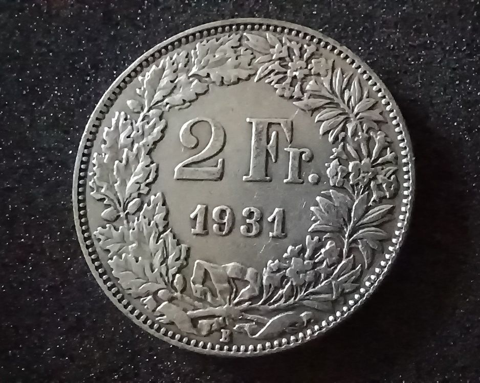 Silber Münze 2 Franken 1931 | Kaufen auf Ricardo