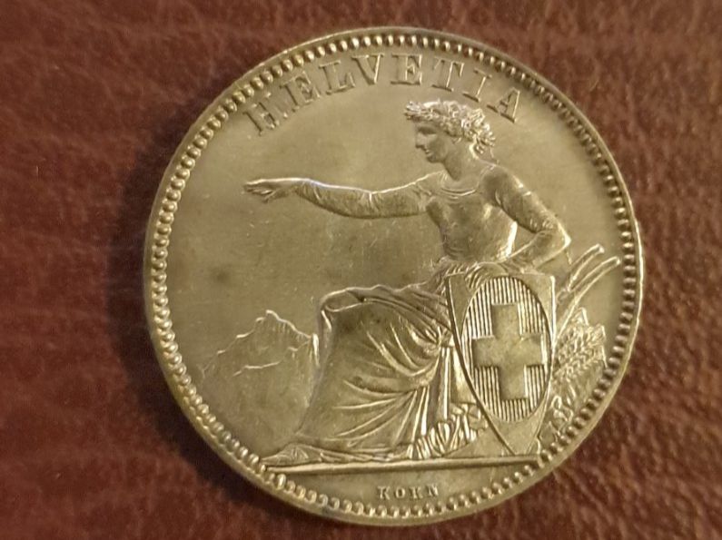 2 Franken 1860 Silber - In aussergewöhnlicher Erhaltung!! (Neu (gemäss Beschreibung)) in Biel ...