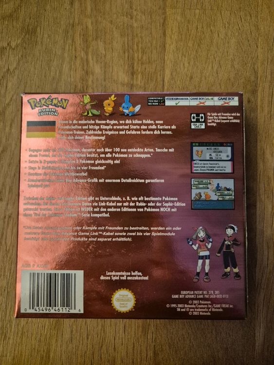 Pokemon Rubin Edition - Game Boy Advance - Komplett (Gebraucht) in ...