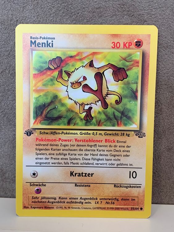 DE 55/64 *1.Edition Menki Pokemon Jungle Dschungel | Kaufen auf Ricardo