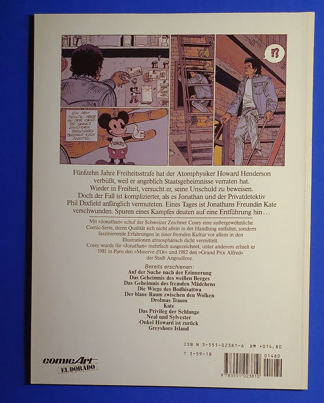 Jonathan Band 11, Cosey, Carlsen, 1. Auflage, 1989 (Neu (gemäss ...