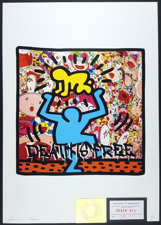 Death NYC Pop Art Druck " Murakami Keith Haring Dancing (Neu (gemäss ...