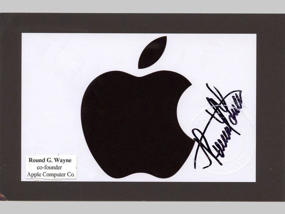 Autogramm Ron Wayne Mitbegründer von APPLE und Logo (Gebraucht) in ...