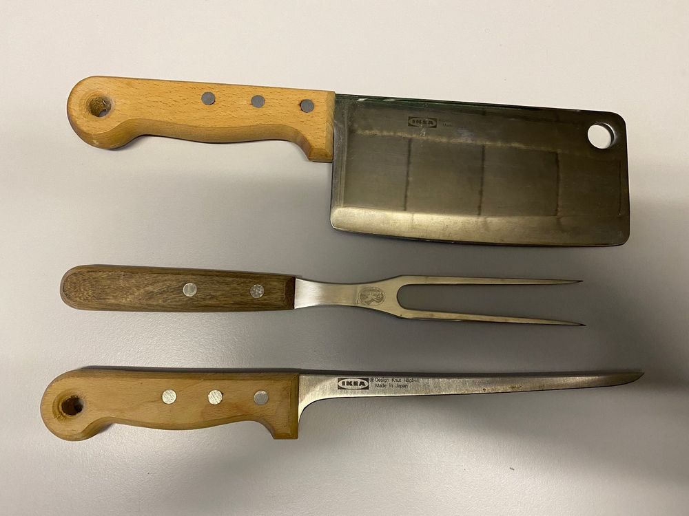 Hackbeil, Filetiermesser, Fleischgabel (Gebraucht) in Schönenbuch für ...