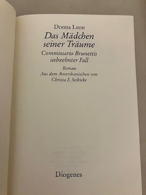 Donna Leon: Das Mädchen seiner Träume (Gebraucht) in Aathal-Seegräben für CHF 1 – mit Lieferung ...