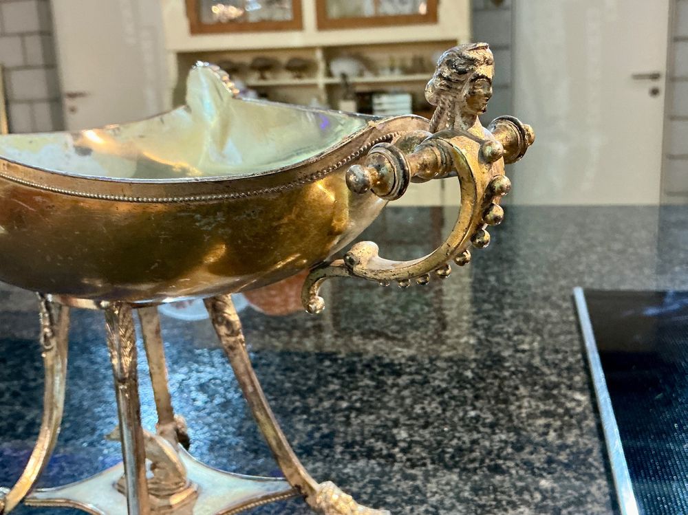 ANTIKE FUSSSCHALE VERSILBERT FUNDZUSTAND ZUM ZWEG MACHEN (Gebraucht) in ...