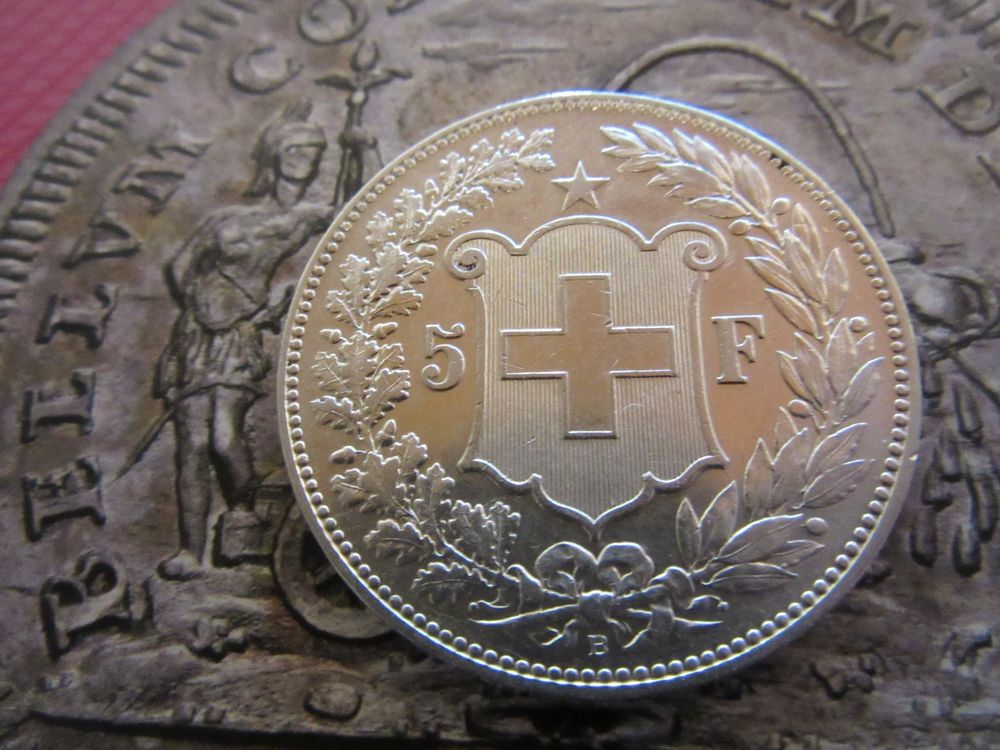 5 FRANKEN 1907 SCHWEIZ AG 900 SILVER | Kaufen auf Ricardo