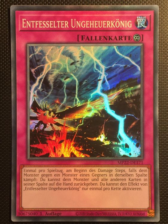 YUGIOH!! Entfesselter Ungeheuerkönig MP22-DE171! Super Rare | Kaufen ...