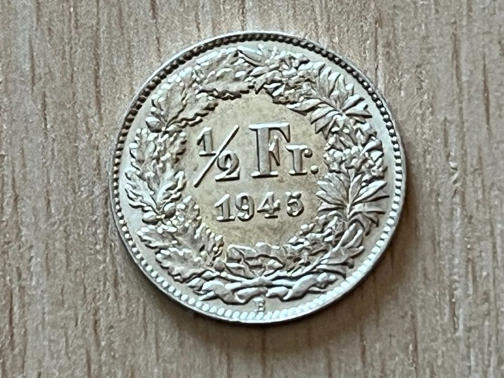 1/2 Franken 1945 (vz-unz) (Gebraucht) in Wettingen für CHF 3 – mit Lieferung auf Ricardo kaufen