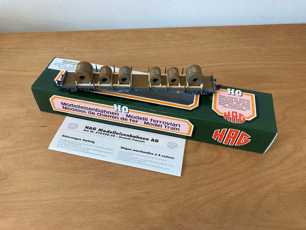 HAG H0 70021, SBB CFF FFS Flachwagen "Blechcoils", DC, Neuw. (Neu ...