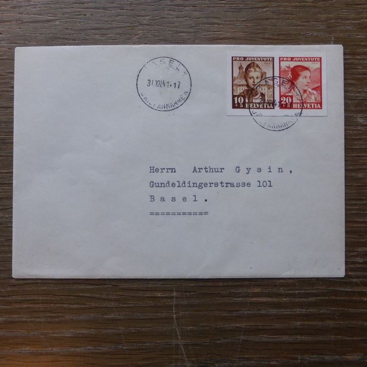 1941 Beleg mit PJ - Frankatur aus BLOCK (Gebraucht) in Egliswil für CHF 23 – mit Lieferung auf ...