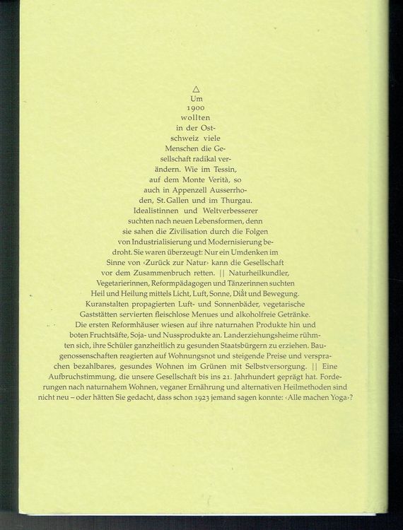 Monte Verità am Säntis - Lebensreform in der Ostschweiz (Gebraucht) in ...