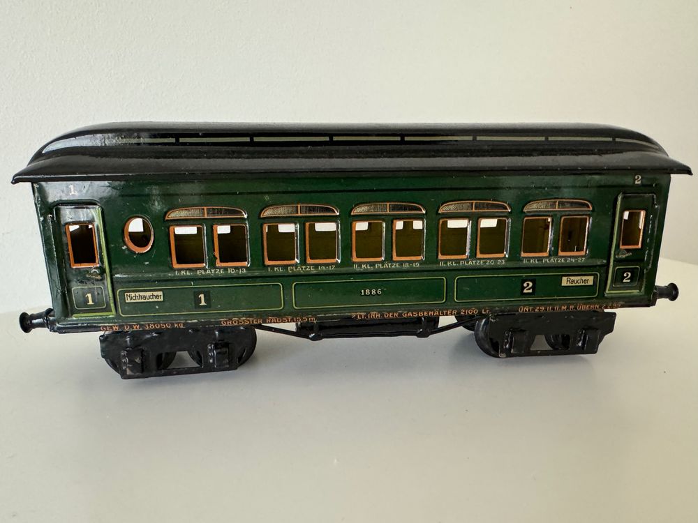 Märklin - Personenwagen, 1886, grün "alte Serie" - Spur 1 (Gebraucht ...