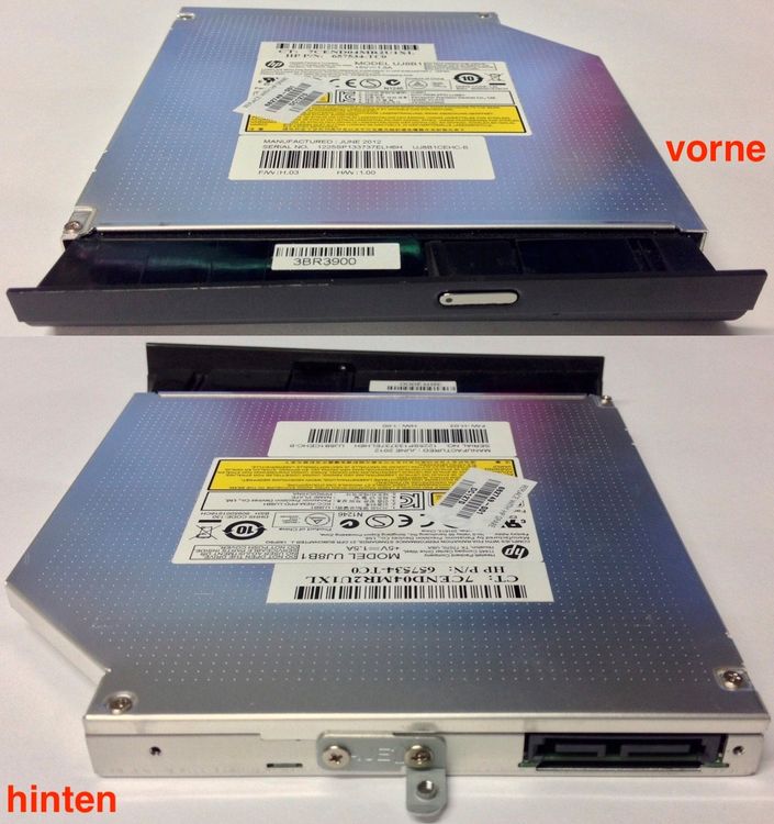 HP UJ8B1 SuperMulti DVD±RW+R/DL Laptop-Brennerlaufwerk SATA (Usato) a ...