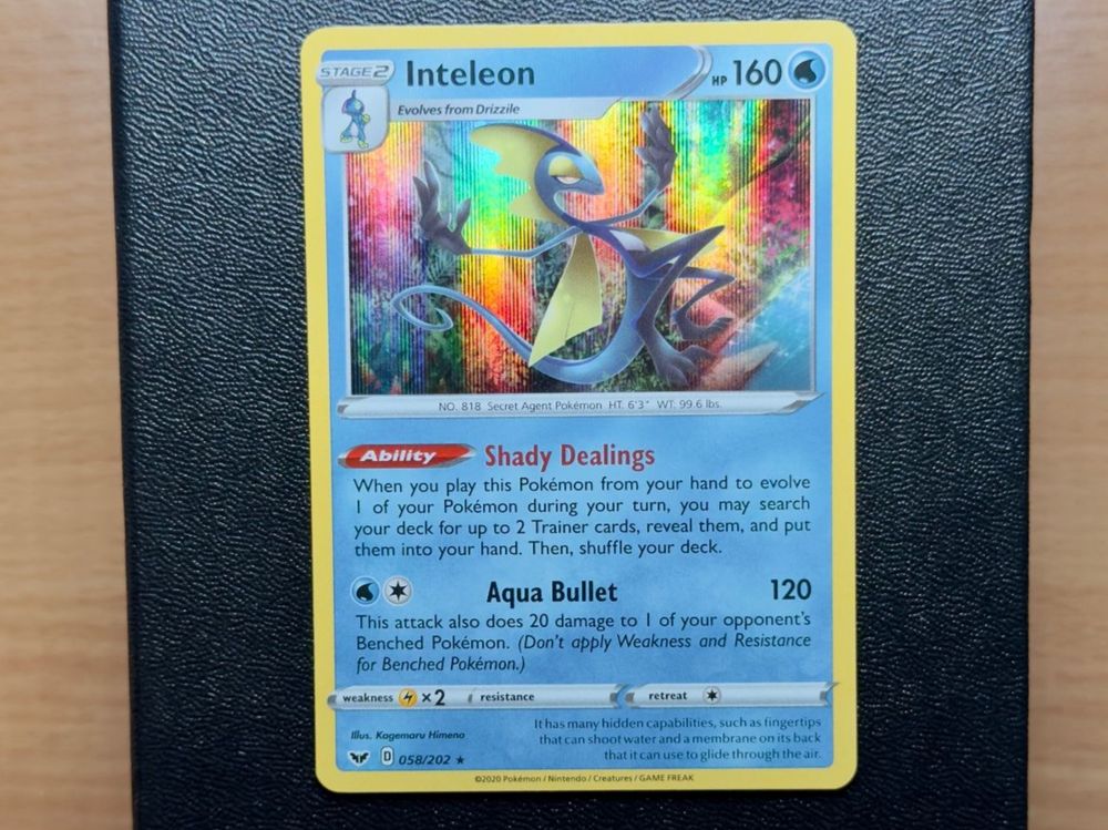 Inteleon HOLO (058/202) - Pokémon TCG holo - EN (Gebraucht) in Chézard ...
