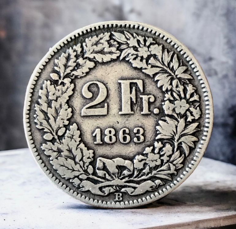 Schweiz 2 Franken Silber Jahrgang 1863 | Kaufen auf Ricardo