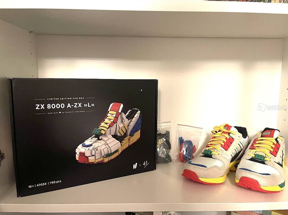 Lego 47034 Adidas ZX 8000 A-ZX L Fan MOC 43 Einhalb Overkill (Neu und ...